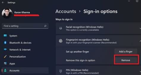 How To Remove Fingerprint From Windows Hello In Windows