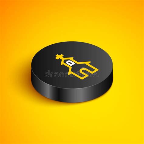黄色背景中突显的等轴线教堂图标 基督教教堂 教会宗教 黑圈 向量例证 插画 包括有 基督教 艺术 208200404