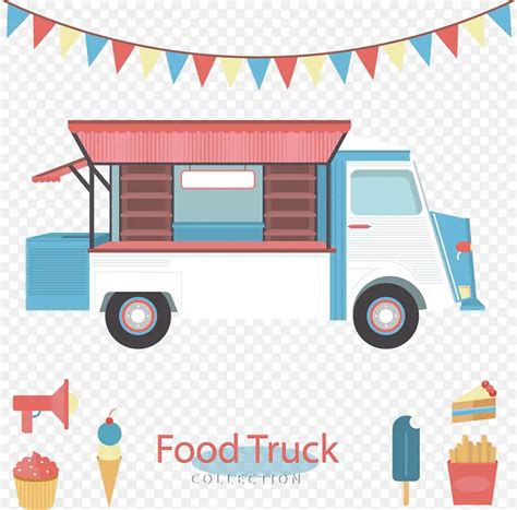 矢量手绘外卖甜品车png图片素材下载图片编号qxxkaobq 免抠素材网