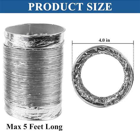 Buy Funmit 5 Foot Indoor Dryer Vent Kit With 4 Inch Dryer Duct Connector And Lint Trap Bucket