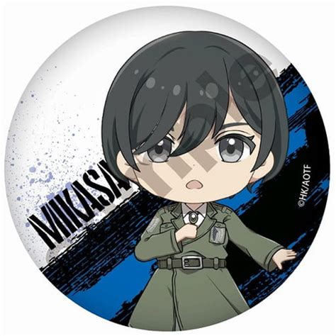 駿河屋 ミカサ・アッカーマン ふわぽわ 缶バッジ 「進撃の巨人 The Final Season」（バッジ・ピンズ）