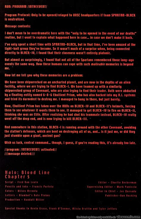 Halo Blood Line 005 Read Halo Blood Line 005 Comic Online In High