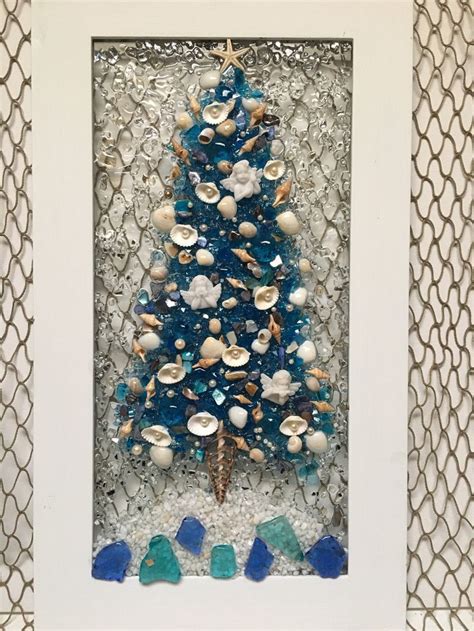 Blue Beach Glass Christmas Tree Christmas Tree With Angels Blue