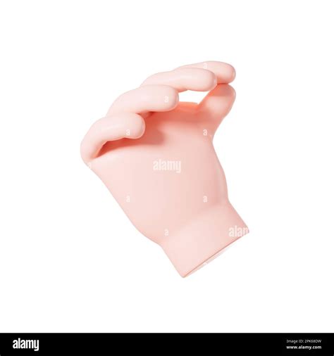Cartoon Diverse Hand Gestures 3d Rendering Digital Drawing Stock