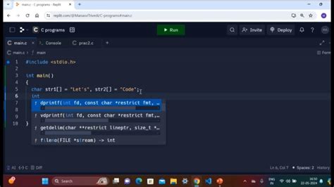 C Program To Concatenate Two Strings Without Using String Function C Programming Lets Code 🤟