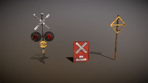 Railroadsigns Buy Royalty Free 3d Model By Thunder Thunderpwn