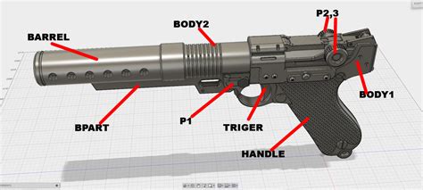 3d Printed A180 Blaster Pistol Jyn Erso By Sergey Kolesnik Pinshape
