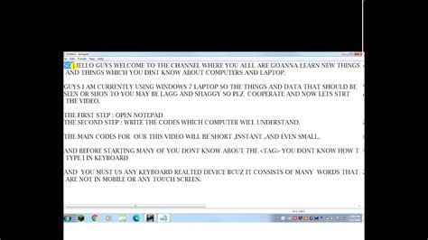 INTRO HOW TO CREATE A WEBSITE USING NOTEPAD HTML HYPERTEXT MARKUP LANGUAGE YouTube