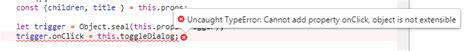Javascript Can Not Assign New Property In React Got ` Cant Add