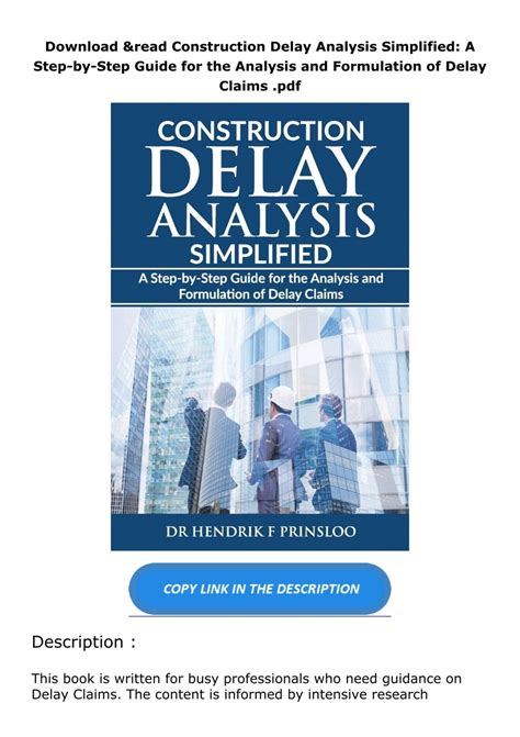 Download And Read Construction Delay Analysis Simplified A Step By Step Guide For The Analysis