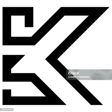 전문 혁신 이니셜 Sk 로고 및 Ks 로고 문자 Sk 또는 Ks 미니멀하고 우아한 모노그램 프리미엄 비즈니스 예술적 알파벳 기호 및 기호 컴퓨터 글자에 대한 스톡 벡터 아트