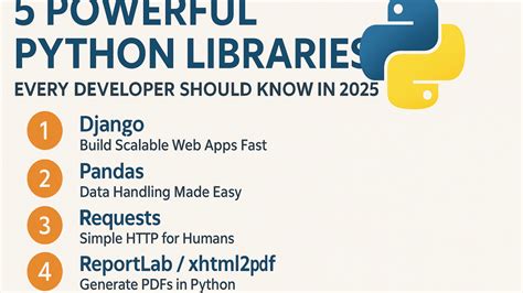 5 Powerful Python Libraries Every Developer Should Know In 2025
