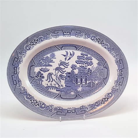 Midwinter Willow Pattern Oval Platter Rarebird