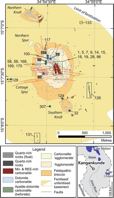 Geological Map Of Kangankunde Showing The Approximate Sample Locations