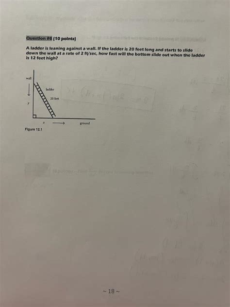 solved question 68 10 polnts a ladder is leaning against a