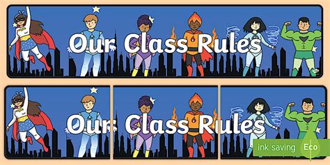 Our Class Rules Display Banner Professor Feito Twinkl
