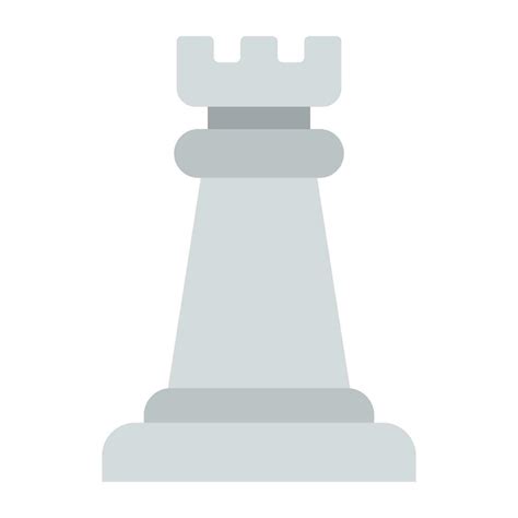 Chess Rook Icon Flat Design Vector Art At Vecteezy
