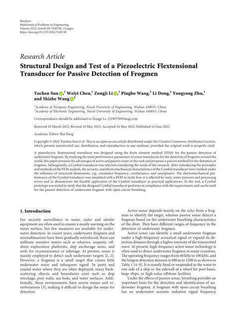 pdf structural design and test of a piezoelectric flextensional
