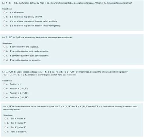 solved let f c→c be the function defined by f z im z