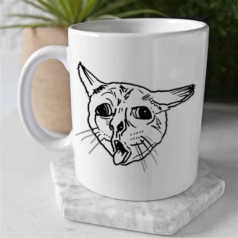 Other Ugly Coughing Cat Meme Mug Poshmark