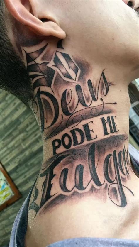 Só Deus pode me Julgar Tatuagem pescoço Tatuagem no pescoço