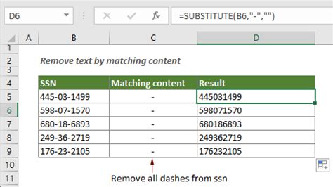 Remove Text From Cell By Matching The Content