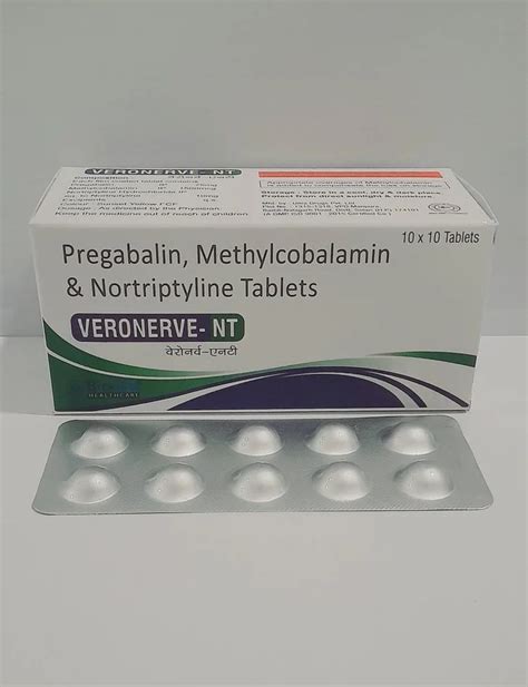 Pregabalin Nortriptyline Mecobalamin Tablets 75 Mg At Rs 1900 Box In