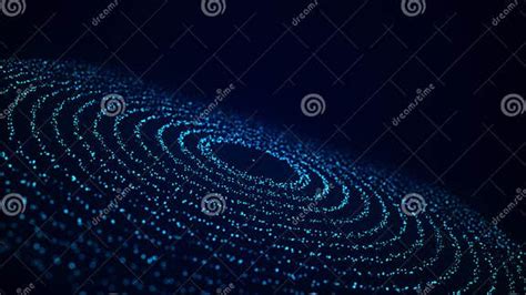 data technology illustration abstract background with a dynamic wave