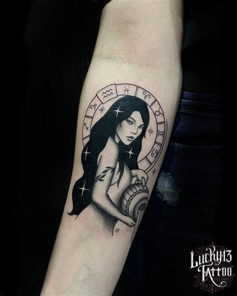 30 Aquarius Tattoo Design Ideas To Accessorize Your Zodiac Sign Ai