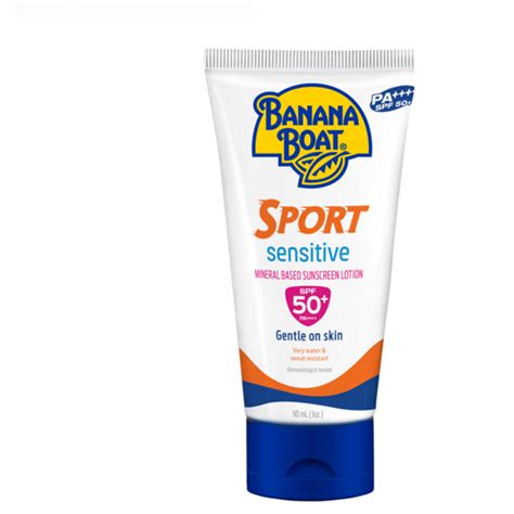 Banana Boat Sport Sensitive Spf50 Mineral Based Sunscreen Lotion