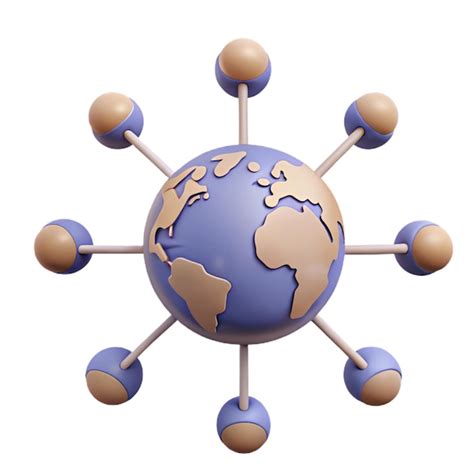 Global Network Connection 3d Illustration Premium Ai Generated Vector