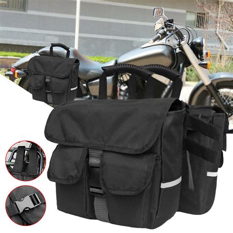 Siyah motosiklet bisiklet heybe arka koltuk sırt çantası ayrılabilir arka sele çanta motosiklet