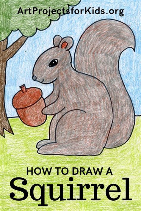 Easy How To Draw A Squirrel Tutorial And Squirrel Coloring Page Artofit