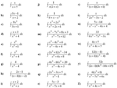 Indefinite Integral Worksheet With Answers Integration Worksheet With