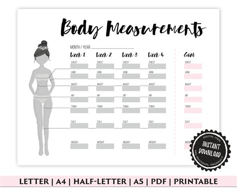 Weekly Weight Tracker Chart Grosssingle