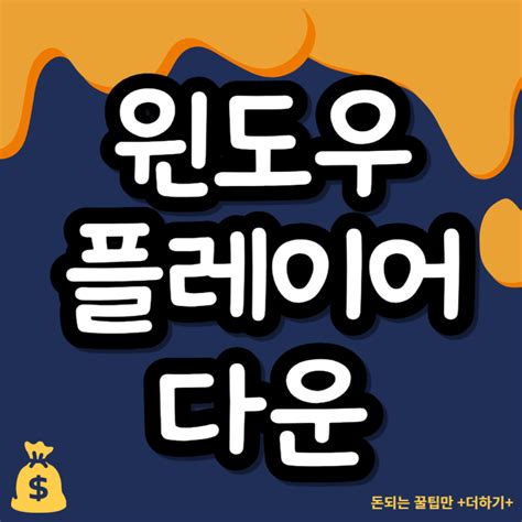 윈도우 미디어 플레이어 동영상 다운로드 코덱 설치 네이버 블로그