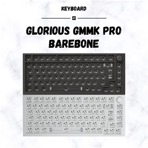 Glorious Gmmk Pro 75 Barebone Keyboard 83 Keys [black Slate White
