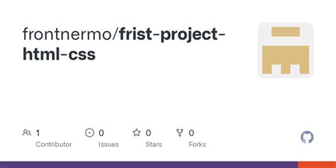 Github Frontnermofrist Project Html Css