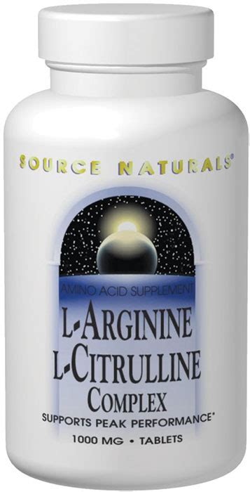 Source Naturals L Arginine L Citrulline Complex 1000 Mg 240 Tablets