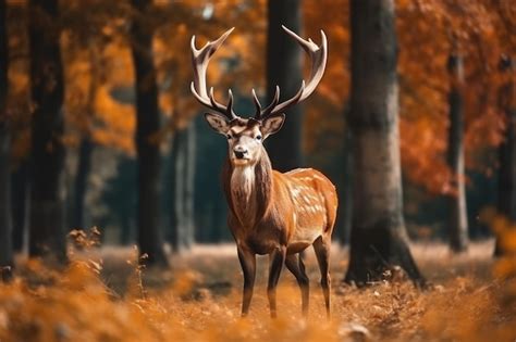 Premium Ai Image Red Deer In The Nature Habitat