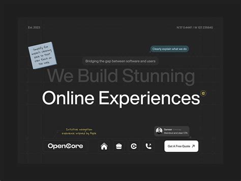 Opencore Agency Hero Section Ui Ux Design Exploration By Sameer