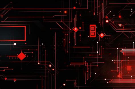 Red Digital Patterns For Tech Themes Premium Ai Generated Image