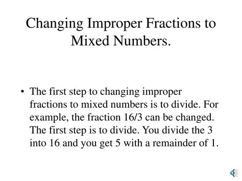 PPT Mixed Numbers To Improper Fractions PowerPoint Presentation Free Download ID