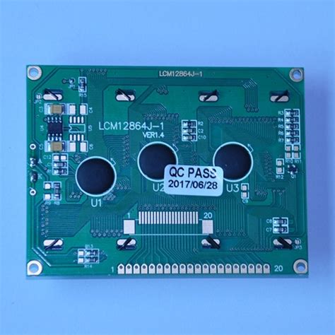 12864 dot matrix cob lcd module pcb connector stn blue for digital