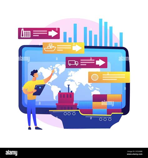 Supply Chain Analytics Abstract Concept Vector Illustration Stock Vector Image And Art Alamy