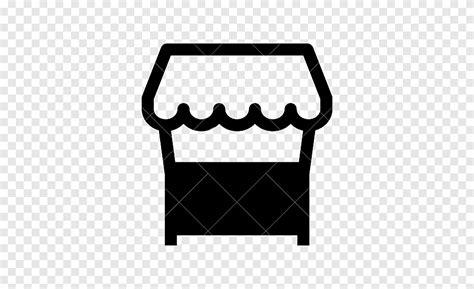 Icone Del Computer Bancarella Del Mercato Mercato Nero Bianco E Nero