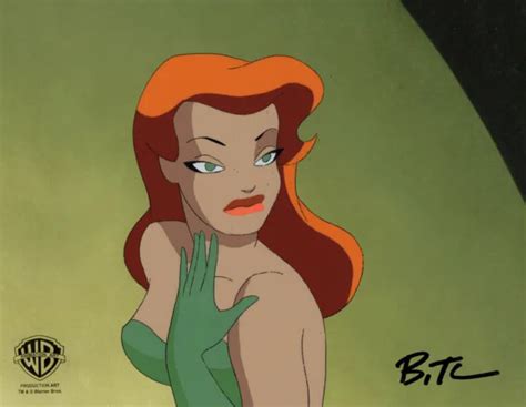 Batman Animated Series Original Prod Cel Poison Ivy Trial Signed Bruce