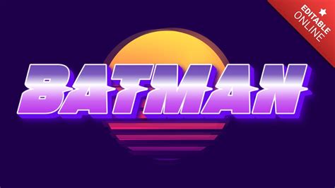 Batman | Retro Wave Font | Text Effect Generator