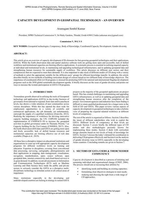 PDF CAPACITY DEVELOPMENT IN GEOSPATIAL TECHNOLOGY AN OVERVIEW