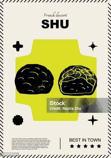 프랑스어 Shu 가격표 또는 포스터 디자인 벡터 일러스트레이션 세트입니다 타이 포 그래피 조각 스타일 라벨 커버 티셔츠 프린트 페인팅 개체 그룹에 대한 스톡 벡터 아트 및